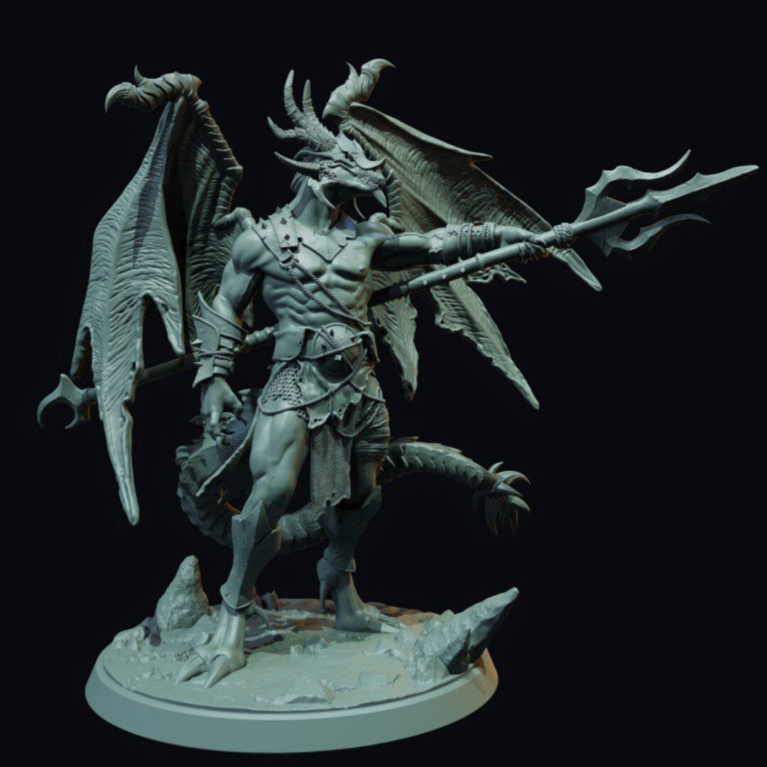 Draconian Sentinel Claymore Miniatures 3D Printed Minis Tough Resin ...