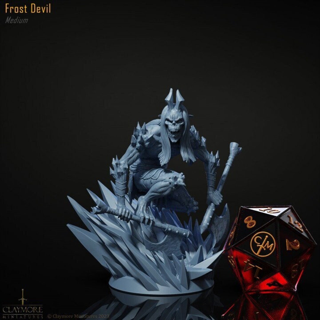 Frost Devil Claymore Miniatures 3d Printed Miniature Etsy