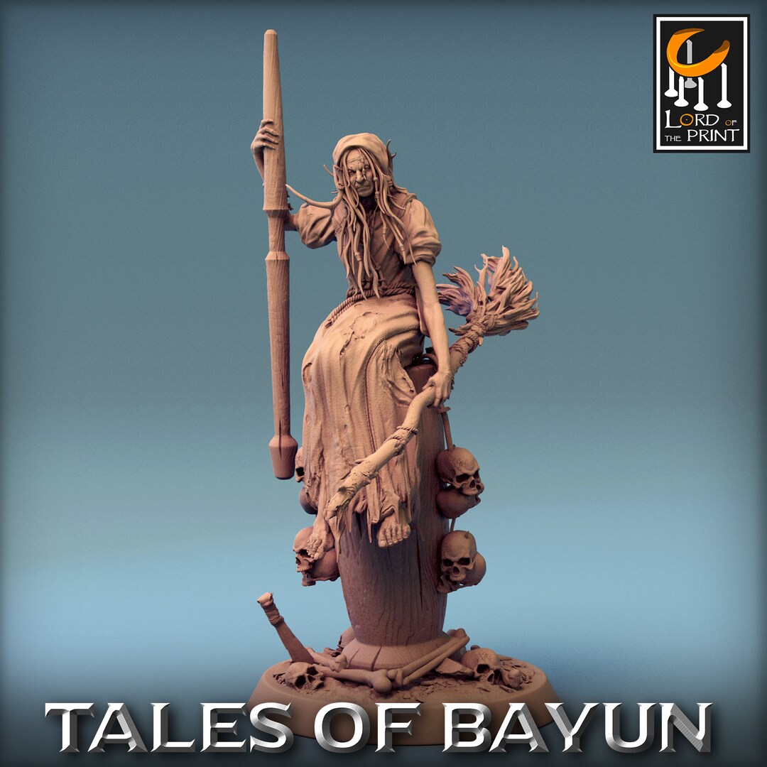 Baba Yaga Lord of the Print 3D Printed Minis Tough Resin TTRPG Dnd ...