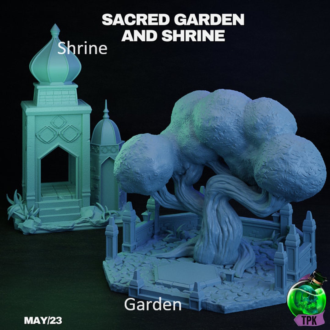 Sacred Garden and Shrine TPK Lab 3D Printed Dungeon Tiles or Props ...