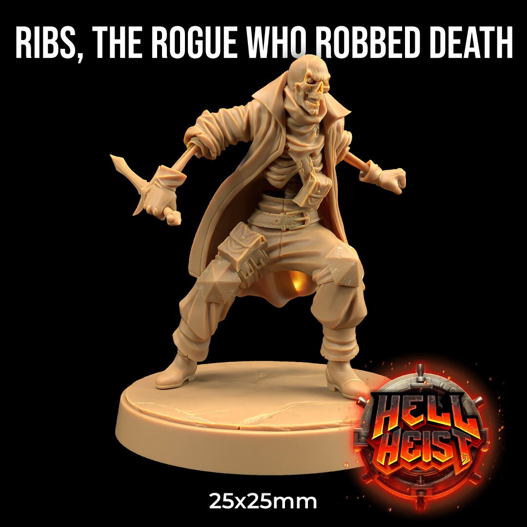 Ribs, the Rogue Who Robbed Death Dragon Trappers Lodge 3D Printed Minis ...