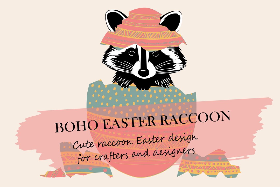 Easter Raccoon SVG – Cute Spring Clipart for Crafts and Digital ...