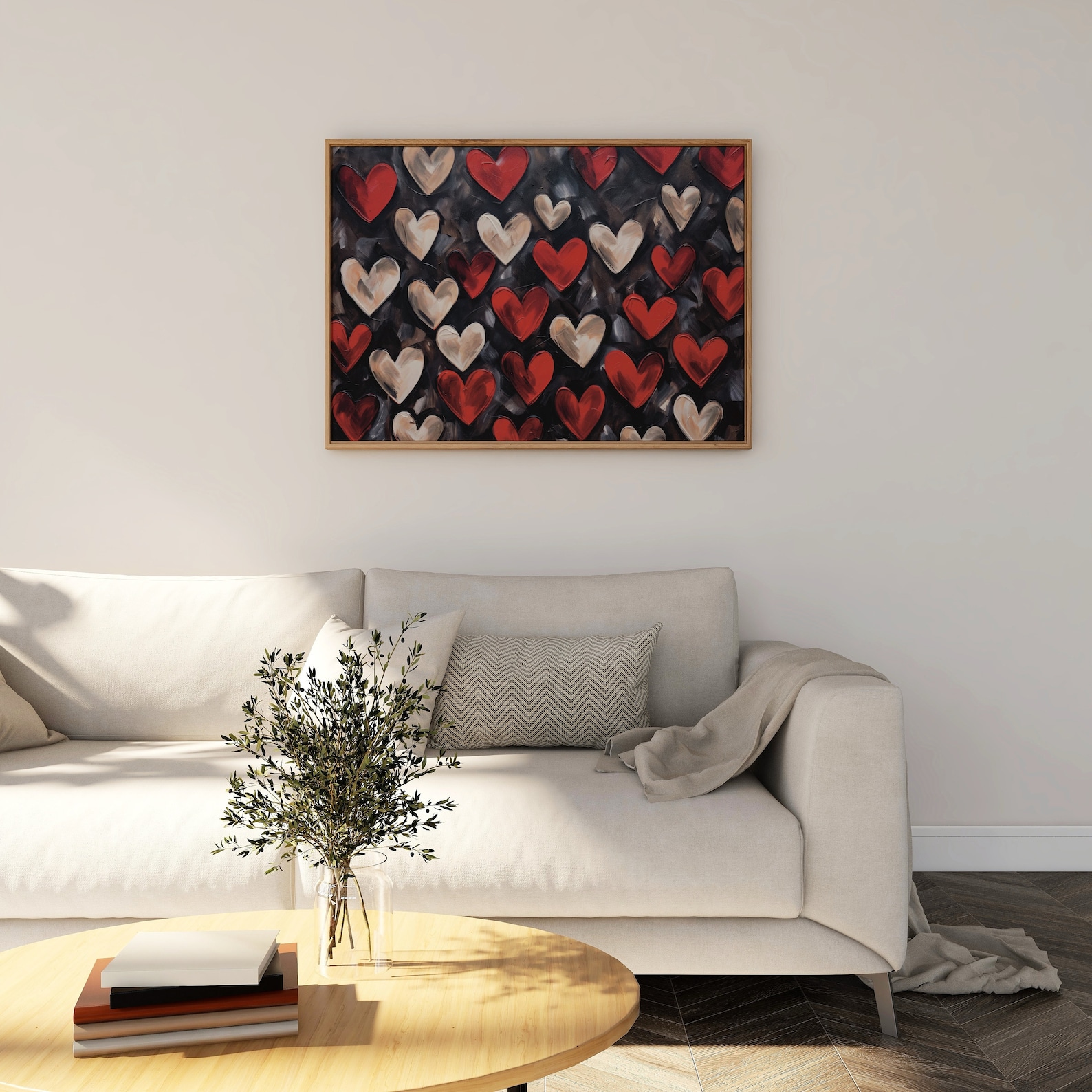 Valentine's Day Full of Hearts PRINTABLE Wall Art Vintage Valentine ...