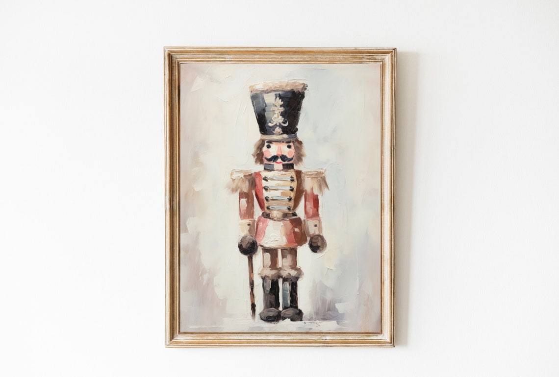 The Nutcracker Christmas Print, Rustic Holiday Classical Nutcracker ...