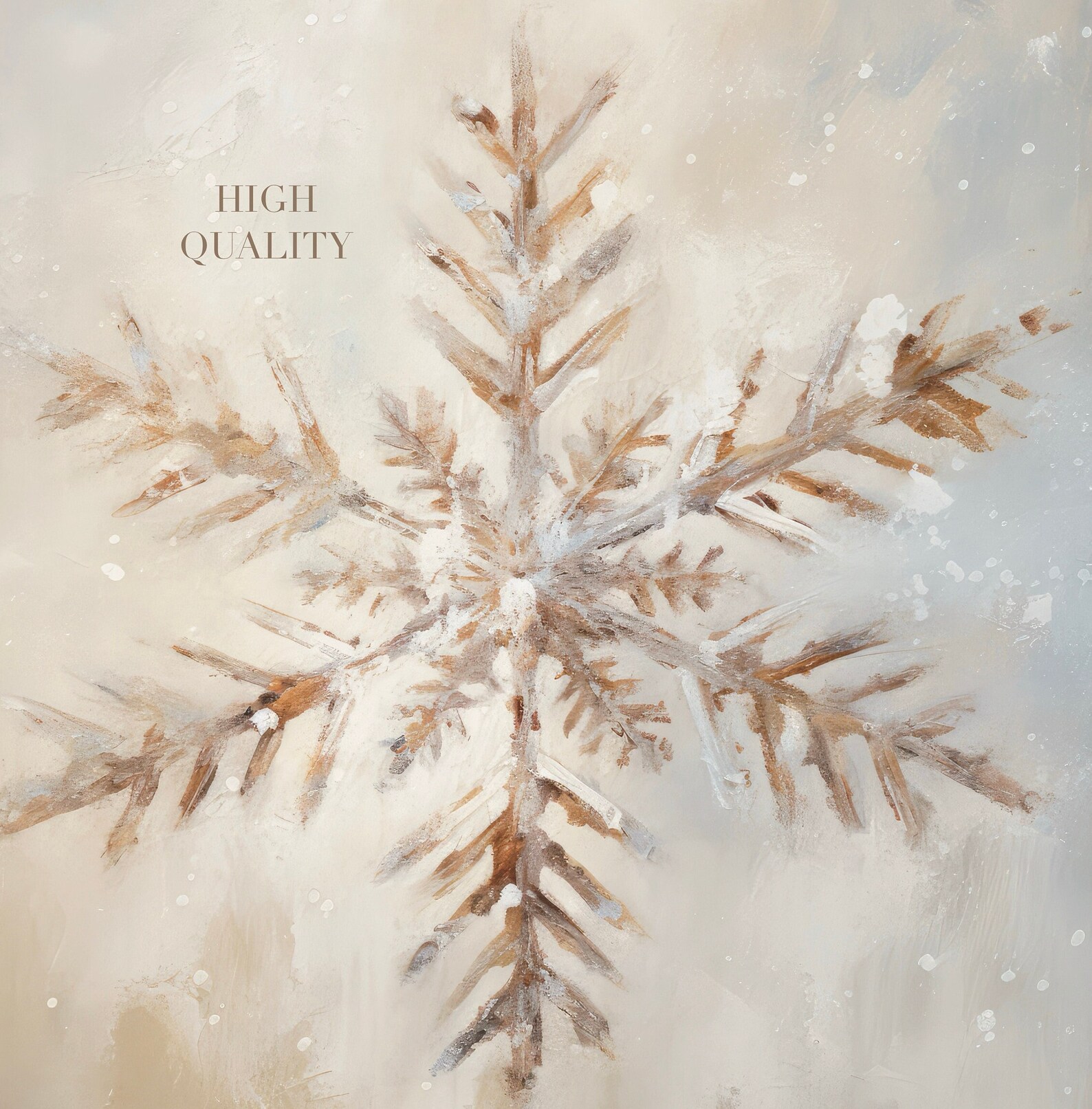 Winter Christmas Snowflake Printable Wall Art. Snowflake Painting ...