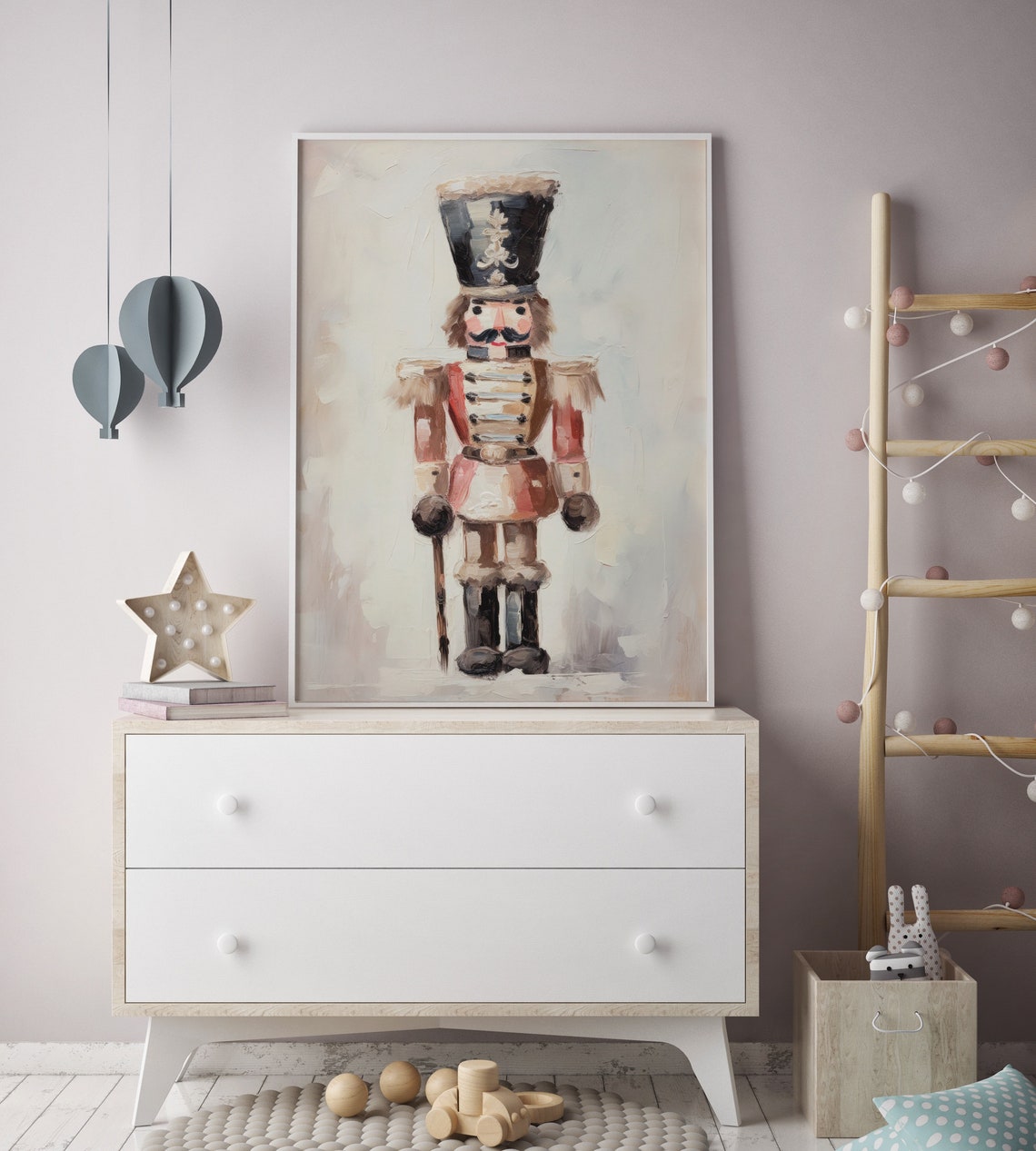 The Nutcracker Christmas Print, Rustic Holiday Classical Nutcracker ...