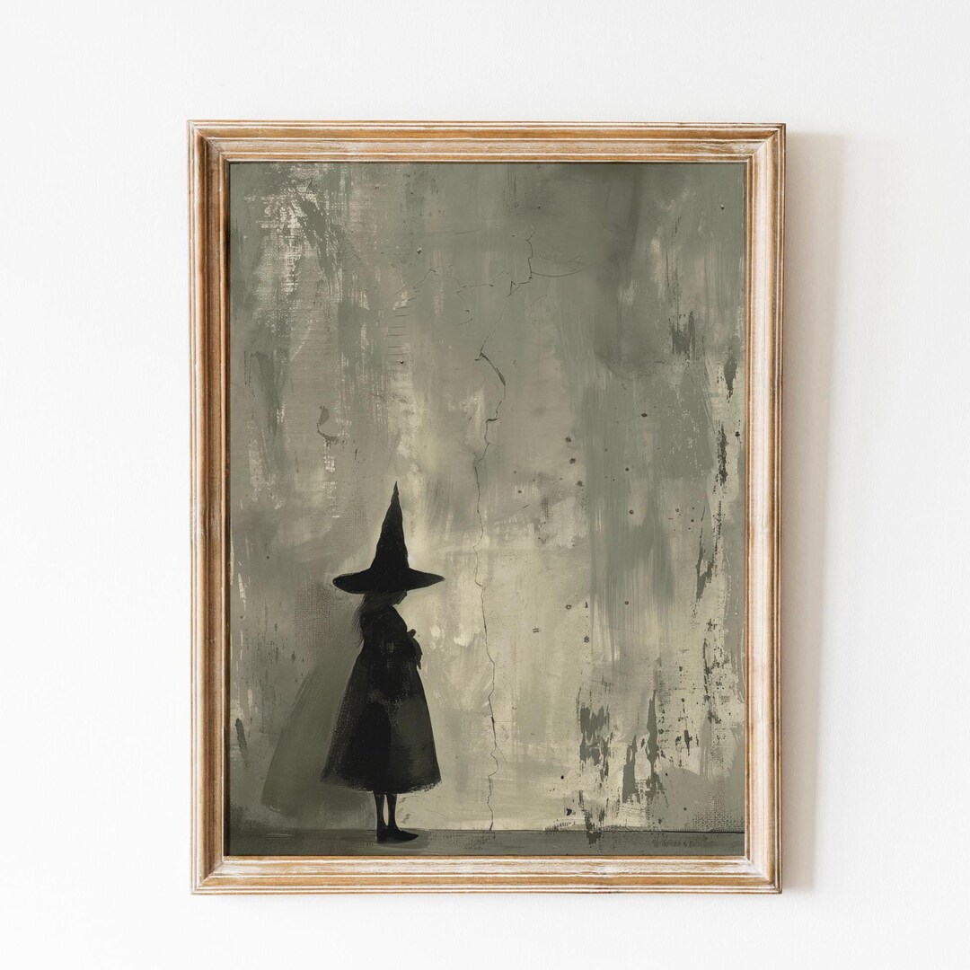 Halloween Cute Witchy Print, Girly Halloween Decor, Dark Academia ...