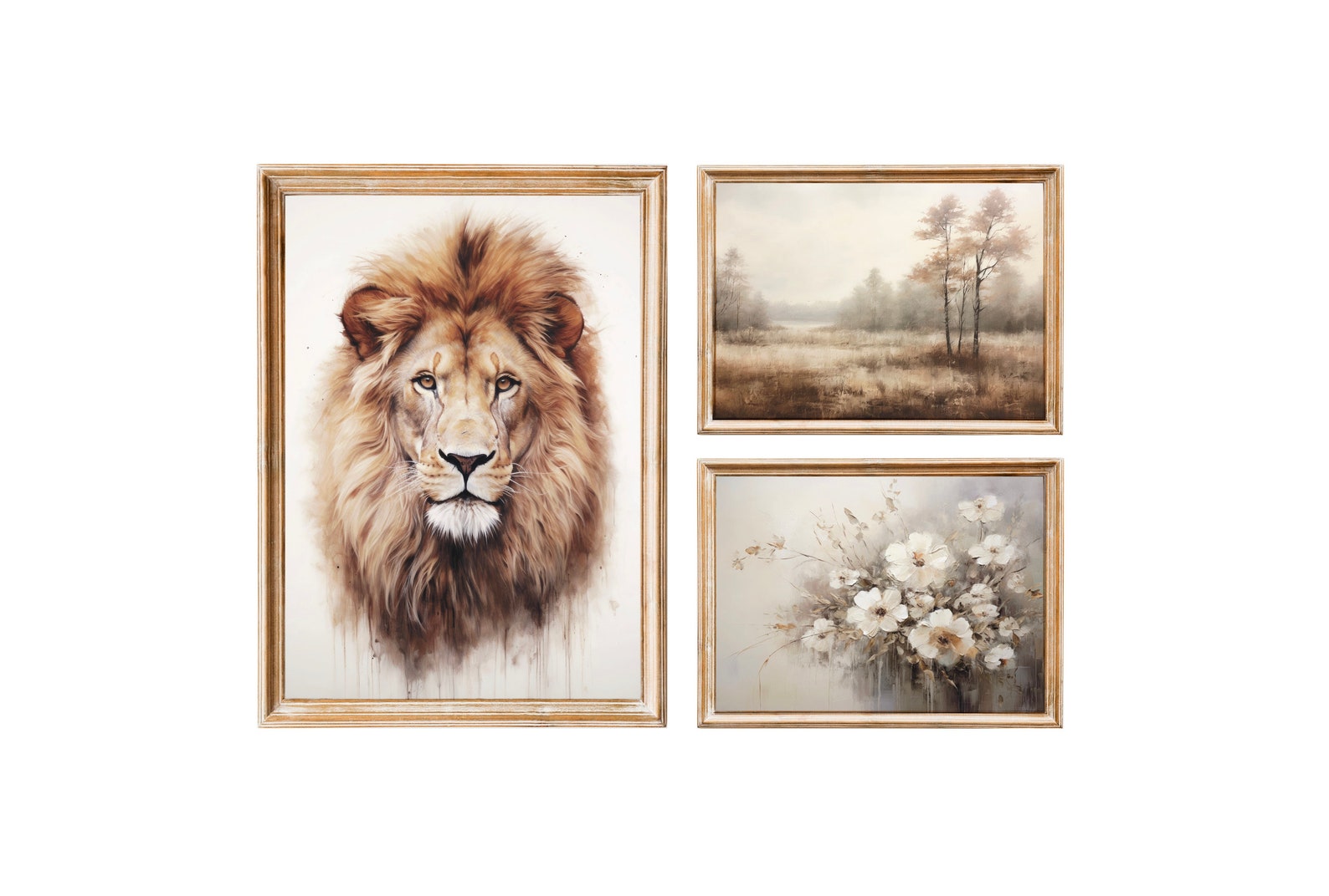 Lion Face Printable Wall Art, Lion Print, Wildlife Print Decor, Animal ...