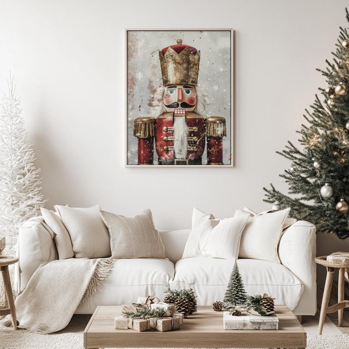 Vintage Nutcracker Christmas Print: Festive Holiday Decor, Nursery Xmas ...