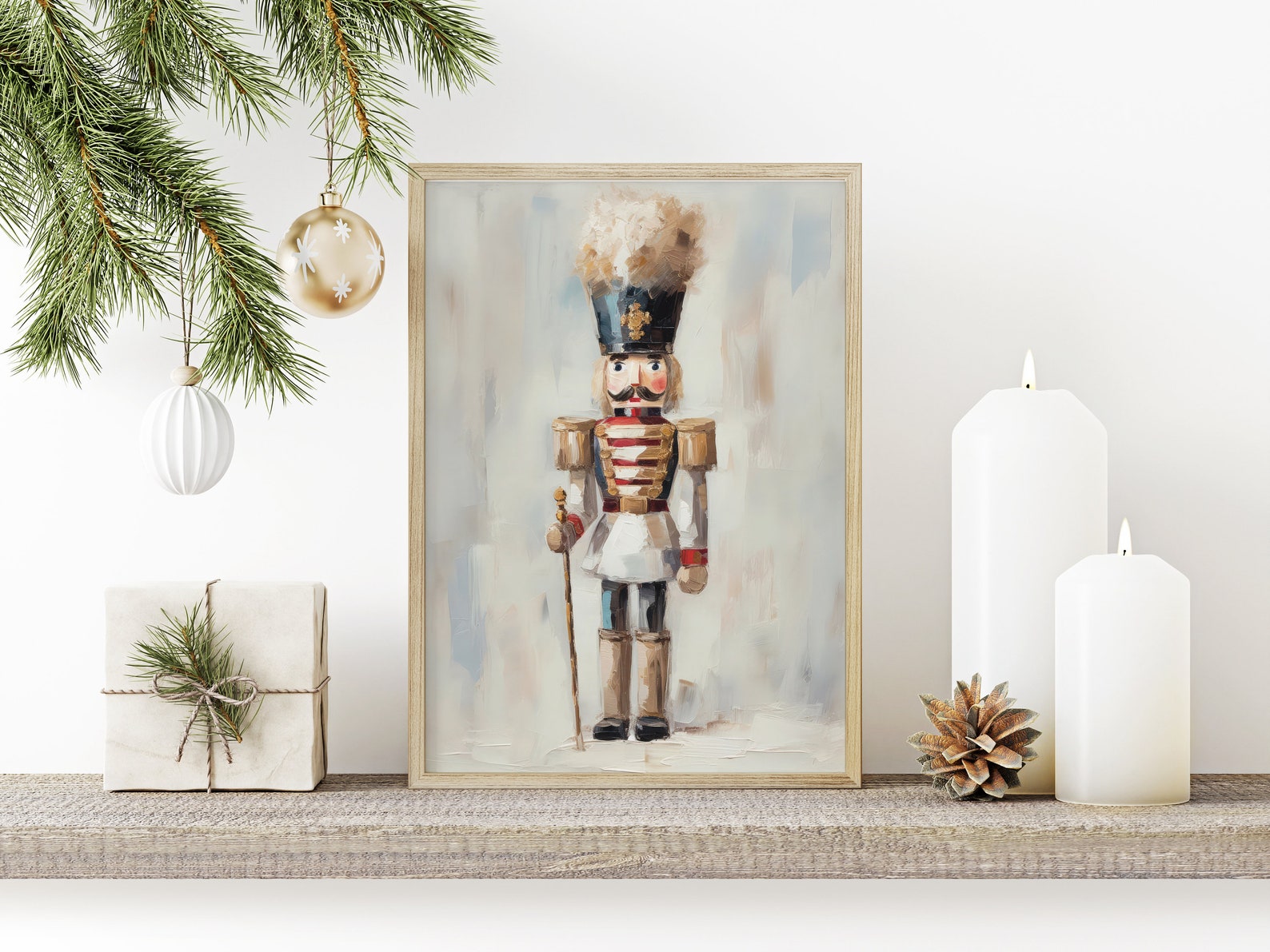 The Nutcracker Christmas Print, Rustic Holiday Classical Nutcracker ...