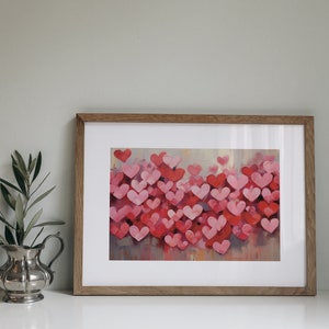 Valentines Day Full of Hearts Printable Wall Art, Oil Painting Art ...