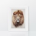 Lion Face Printable Wall Art, Lion Print, Wildlife Print Decor, Animal ...