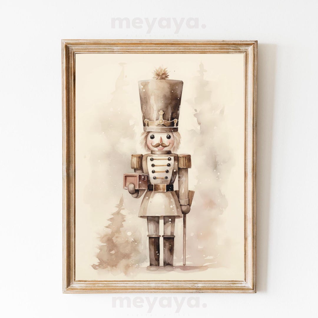 Christmas Nutcracker Painting, Nutcracker Print, Nursery Christmas ...