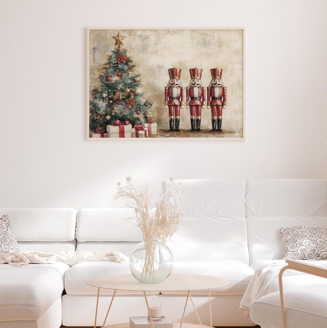 Christmas Nutcracker Print, Vintage Holiday Painting, Moody Print, Oil ...