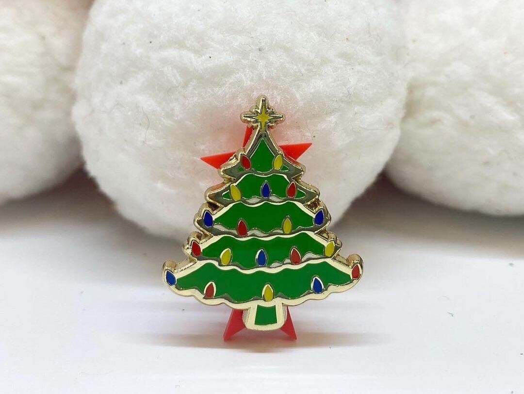 Vintage Ceramic Tree Enamel Pin - Etsy