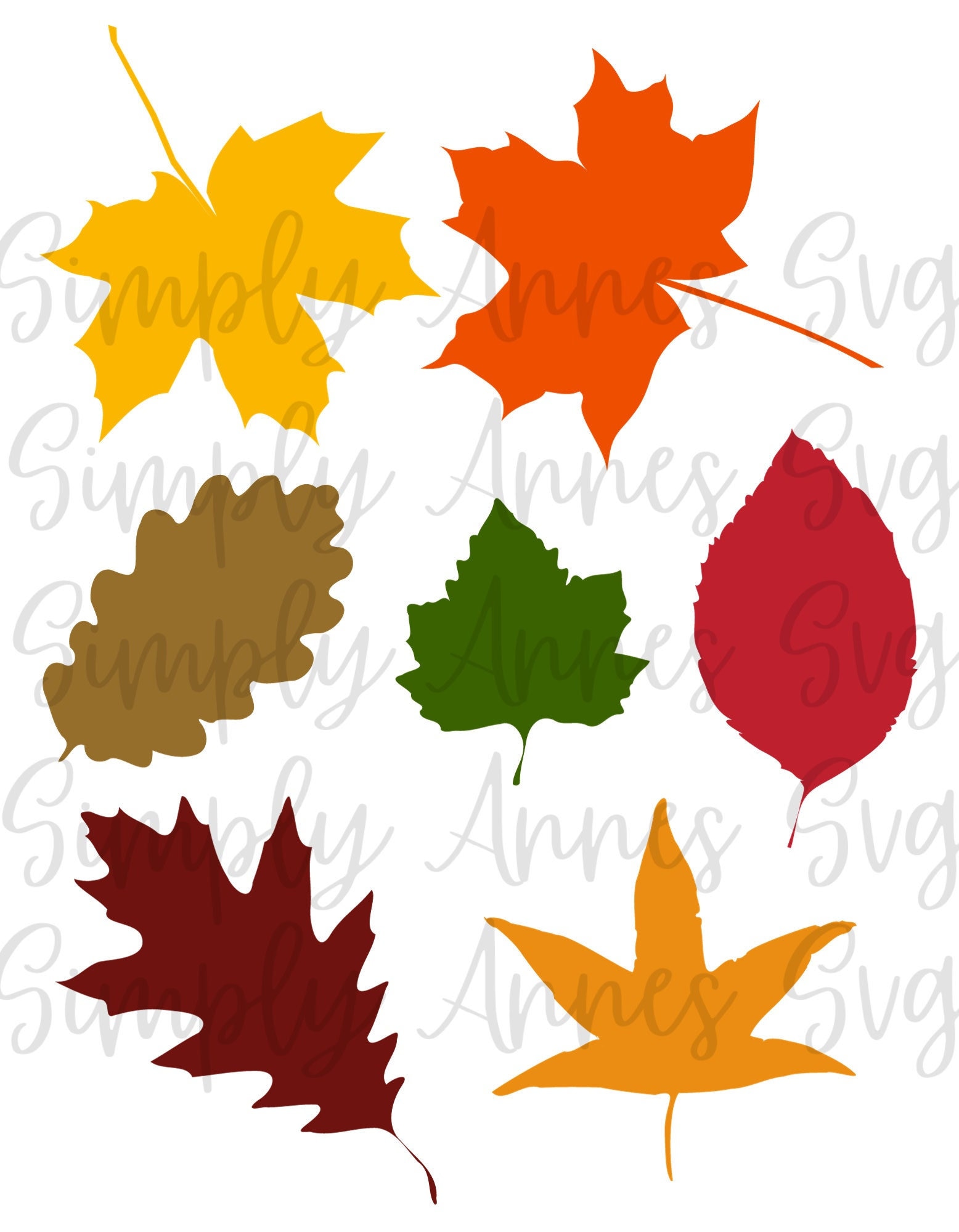 Fall Leaves Svg, Fall Svg, Fall Leaf Svg Bundle, Fall Png, Dxf, Clipart ...