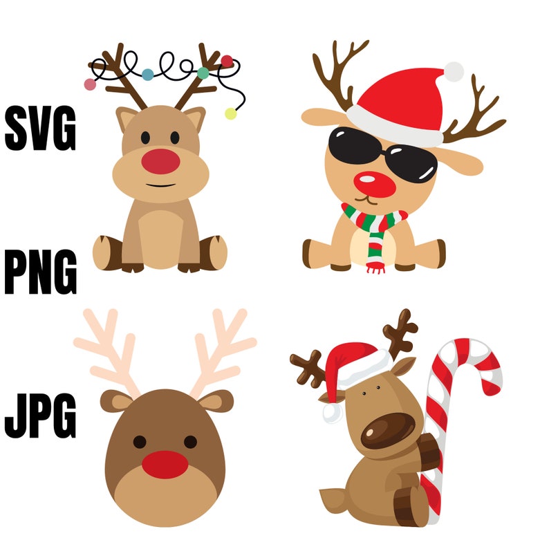 Cute Reindeer SVG | Reindeer SVG | Reindeer Clipart| Christmas Svg ...