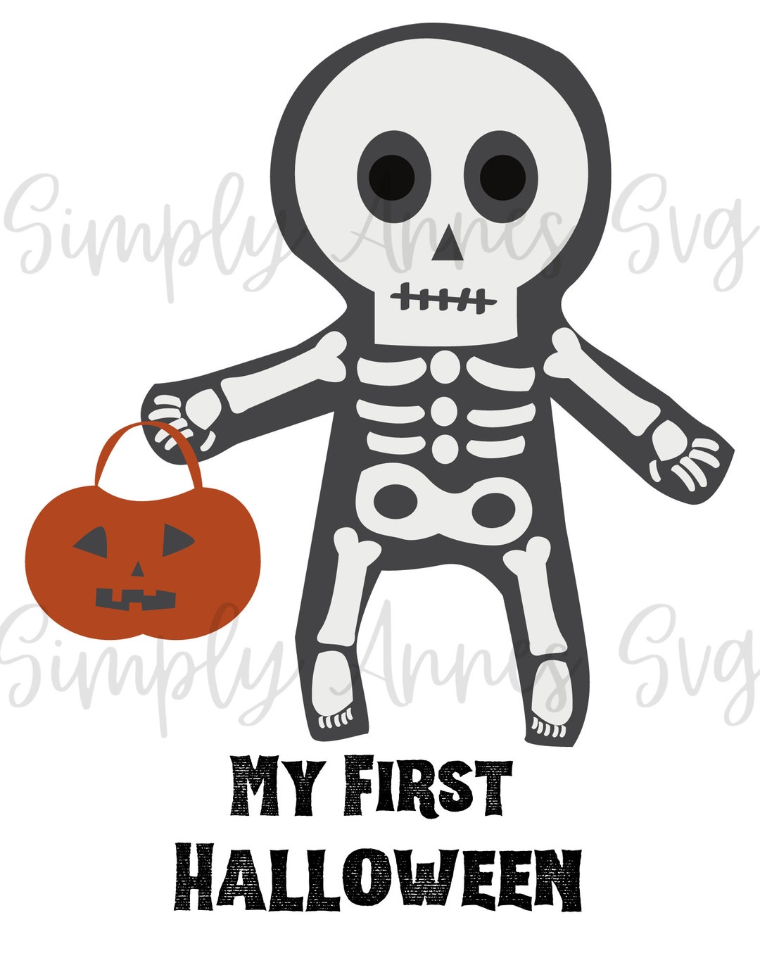 My First Halloween Svg Baby Skeleton Svg Spooky Svg - Etsy
