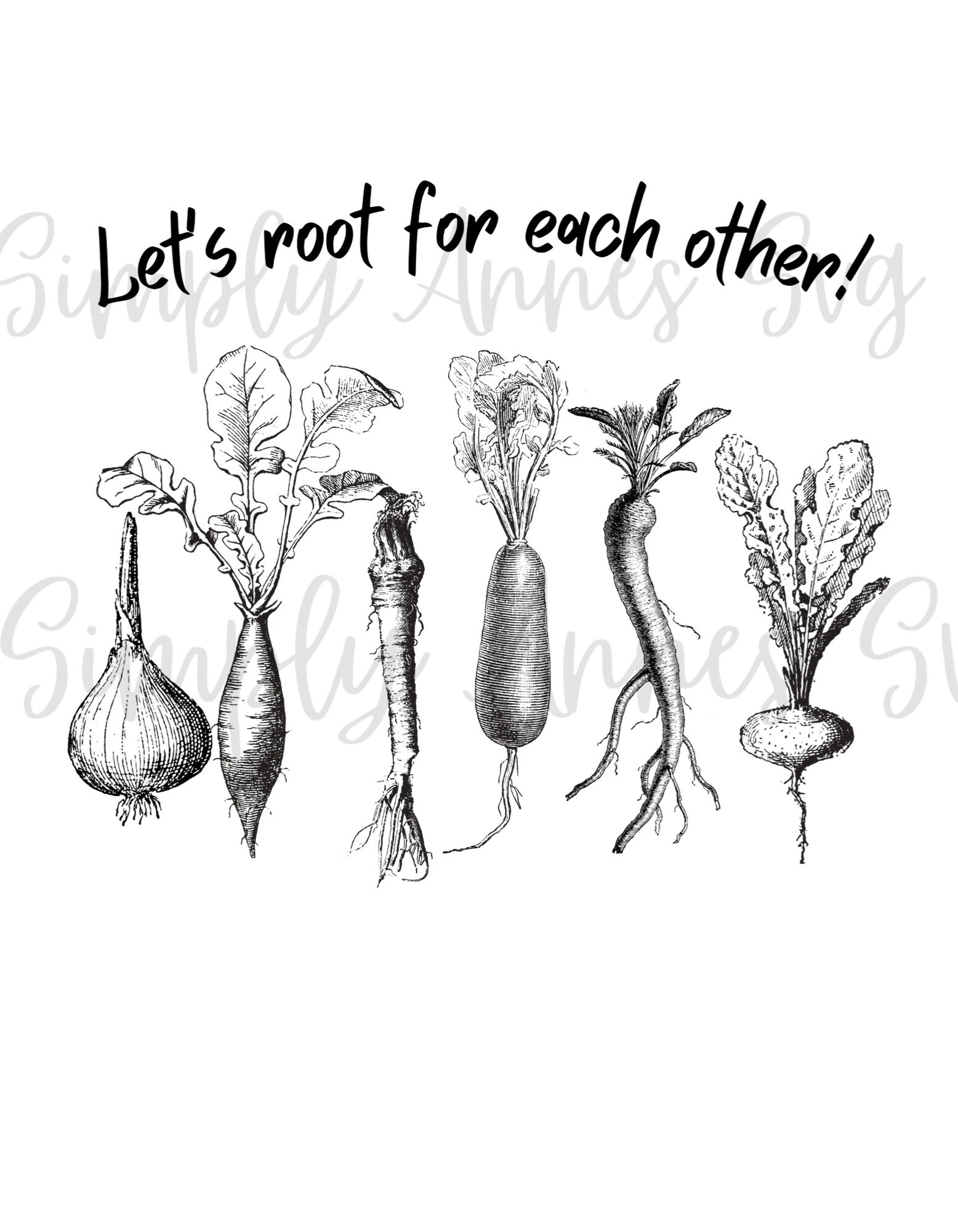 Lets Root for Each Other Svg, Garden Svg, Cut File, Word Cut File ...