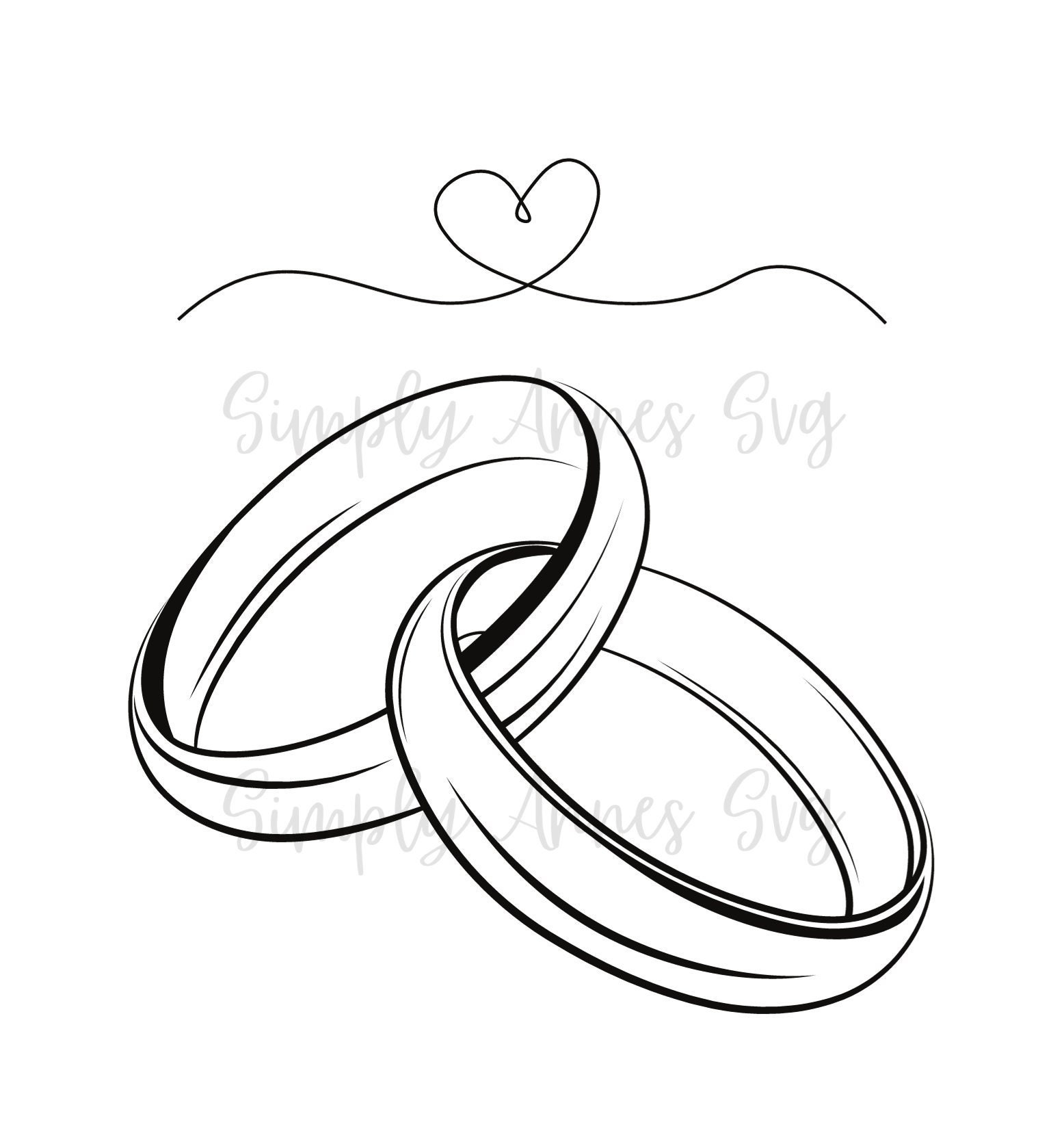 Marriage Rings Svg, Ring Svg, Wedding Svg, Wedding Clipart, Engagement ...