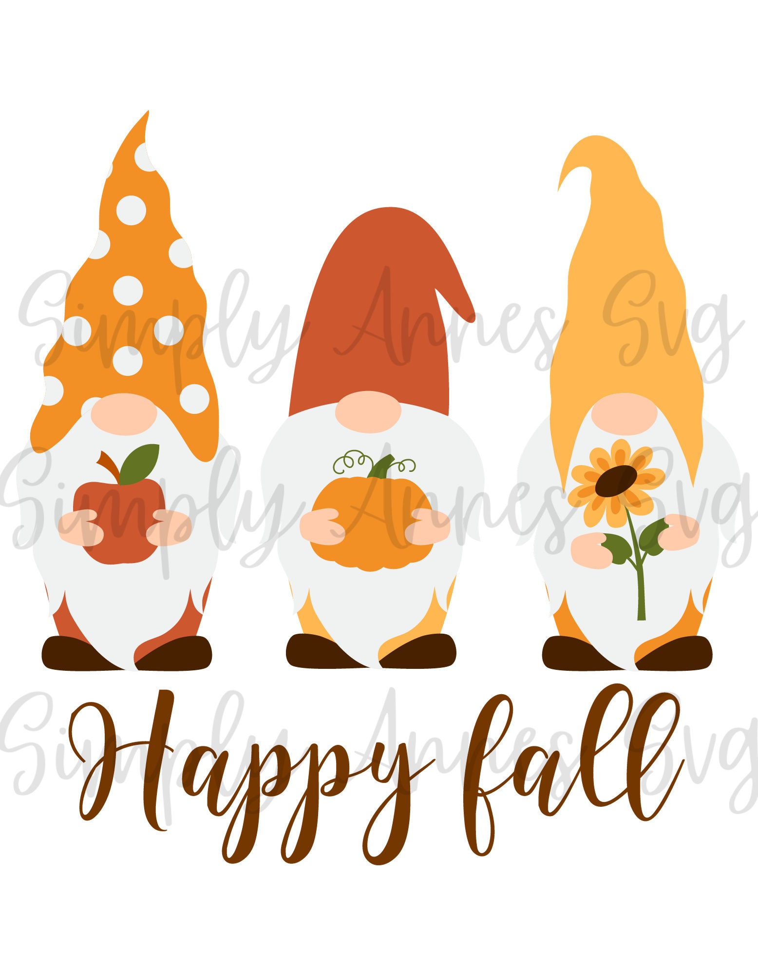 Happy Fall Svg, Gnomes Svg, Pumpkin Cut File, Diy Fall Crafts, Fall ...