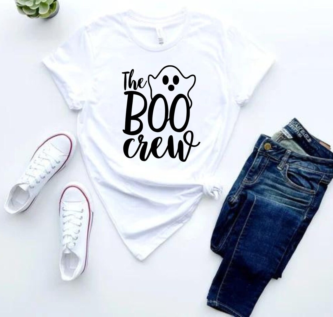 Boo Crew Svg, Spooky Svg, Halloween Word Svg, Cute Ghost Svg, Ghost ...