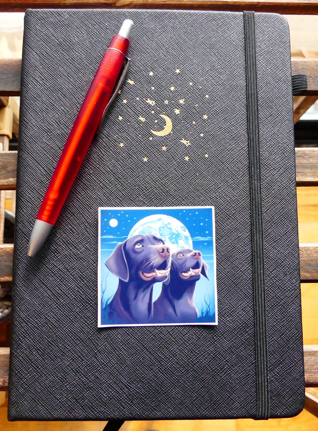 Black Lab Star Sticker - Etsy