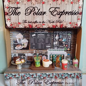 Elf Props Mini Polar Expresso Coffee Shop - Etsy