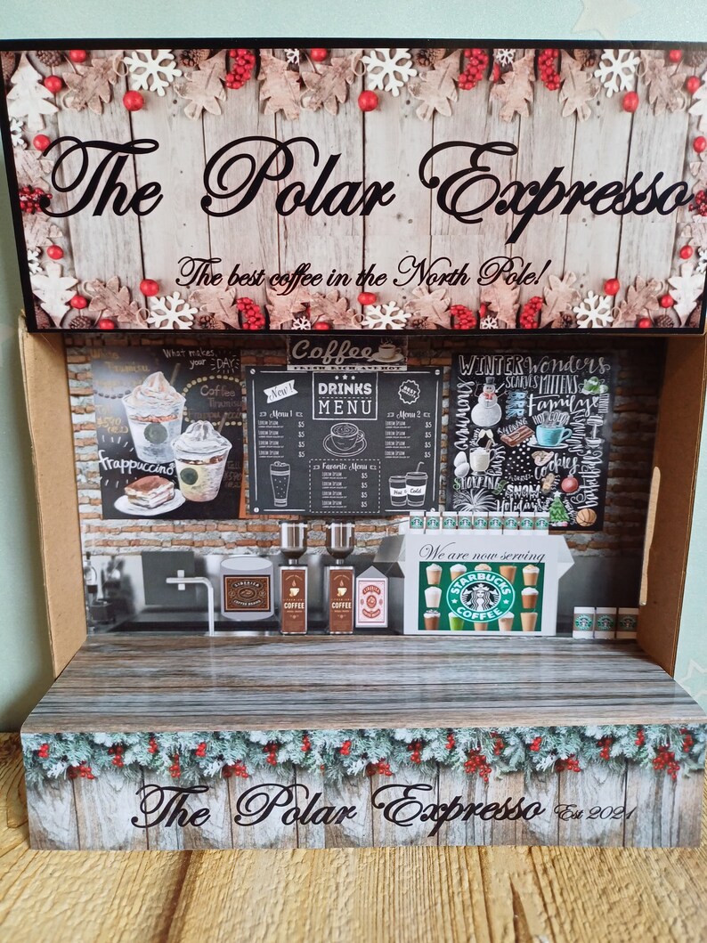 Elf Props Mini Polar Expresso Coffee Shop - Etsy