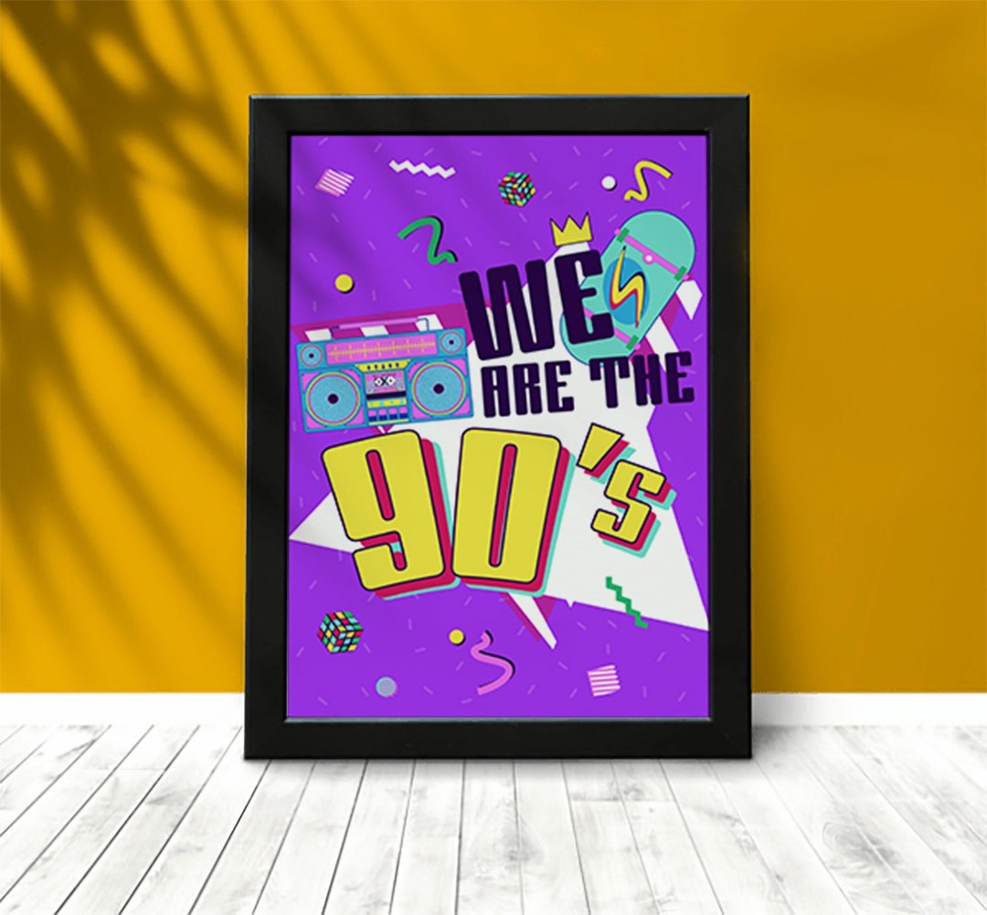 Step Back in Time With the Best Home Decor: Retro 90's Vibes Wall Art ...