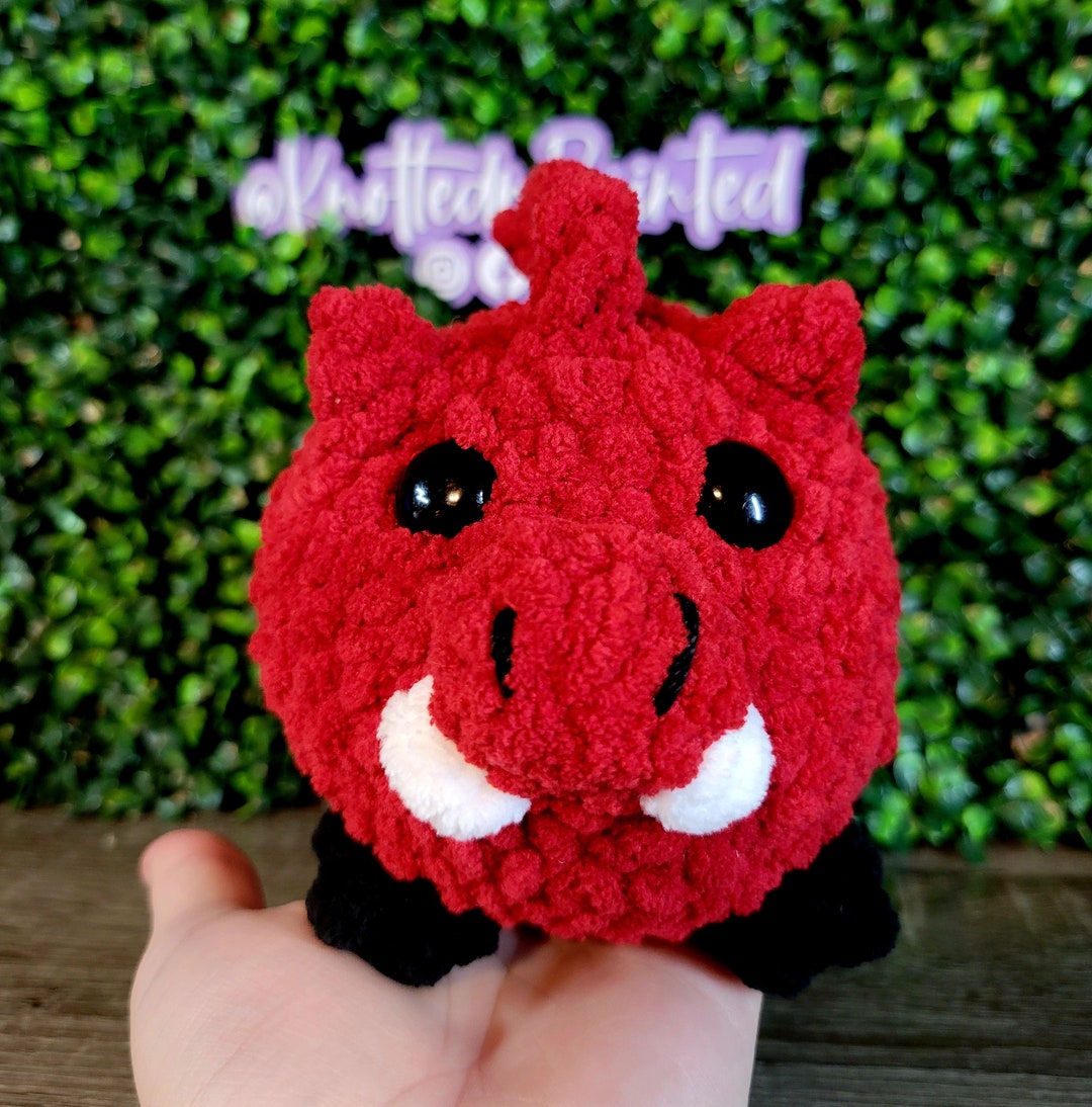 Crochet Arkansas Razorback Plushie - Etsy