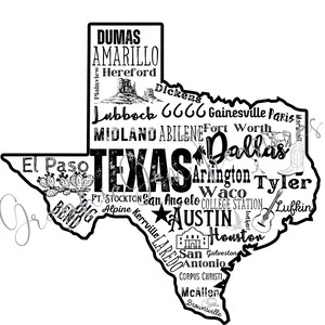 Texas PNG, SVG I Texas Map Svg I Texas Cities Svg, Png I Texas Svg, Png ...