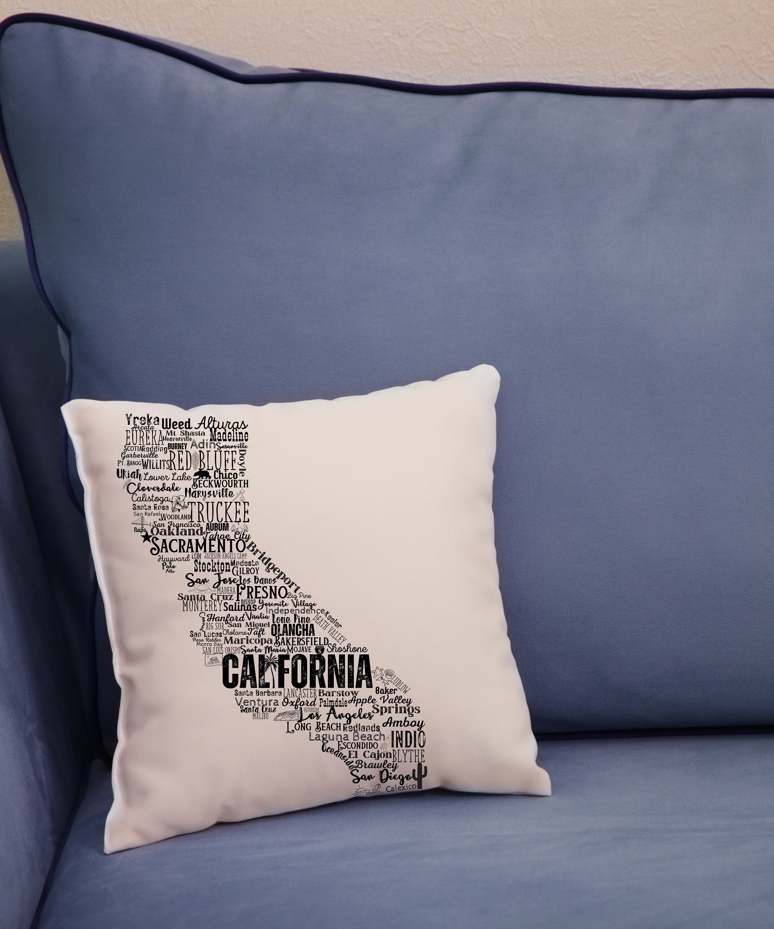 California Cities Map, PNG, SVG Cut File (digital Download) - Etsy