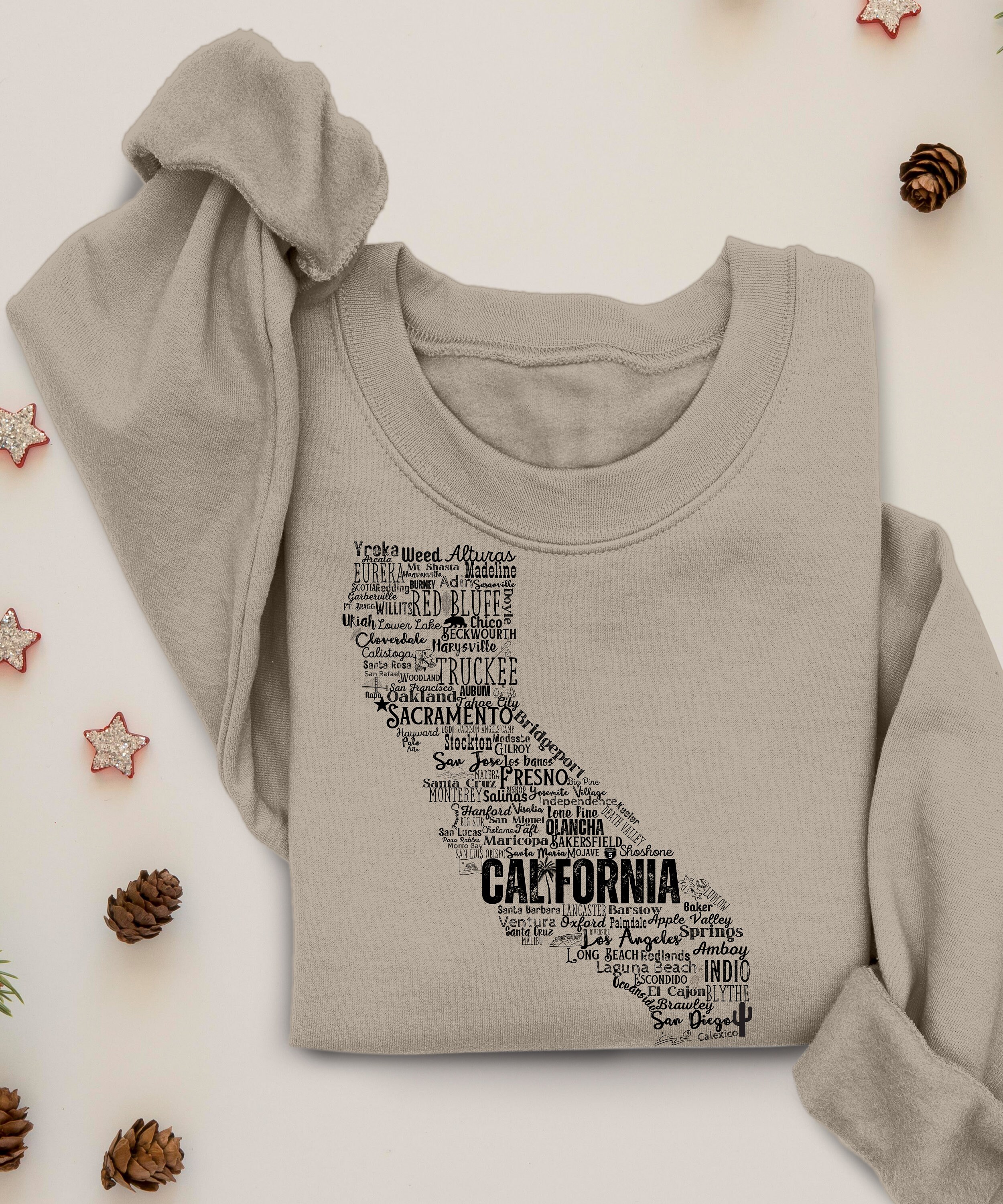 California Cities Map, PNG, SVG Cut File (digital Download) - Etsy