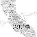 California Cities Map, PNG, SVG Cut File (digital Download) - Etsy