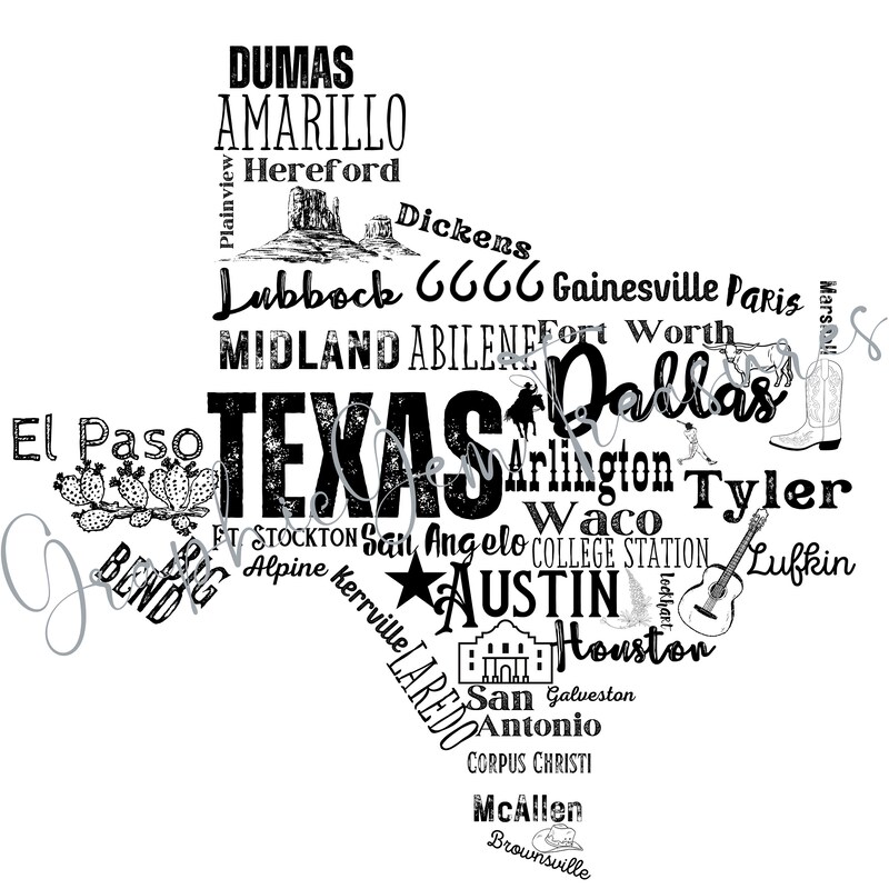 Texas Svg - Etsy