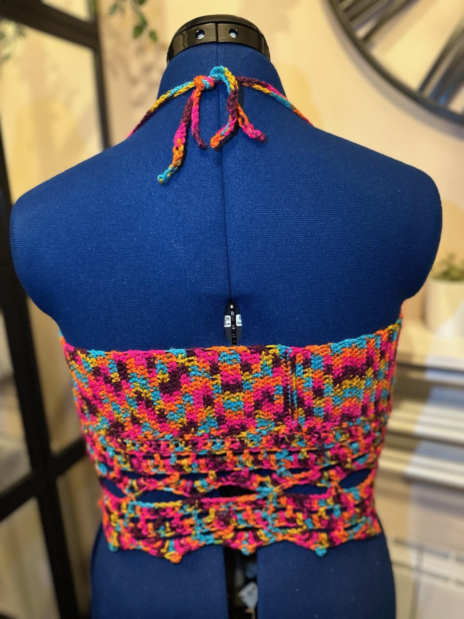 Crochet Halter Top: Rainbow Festival Bralette, Boho Hippie Style - Etsy