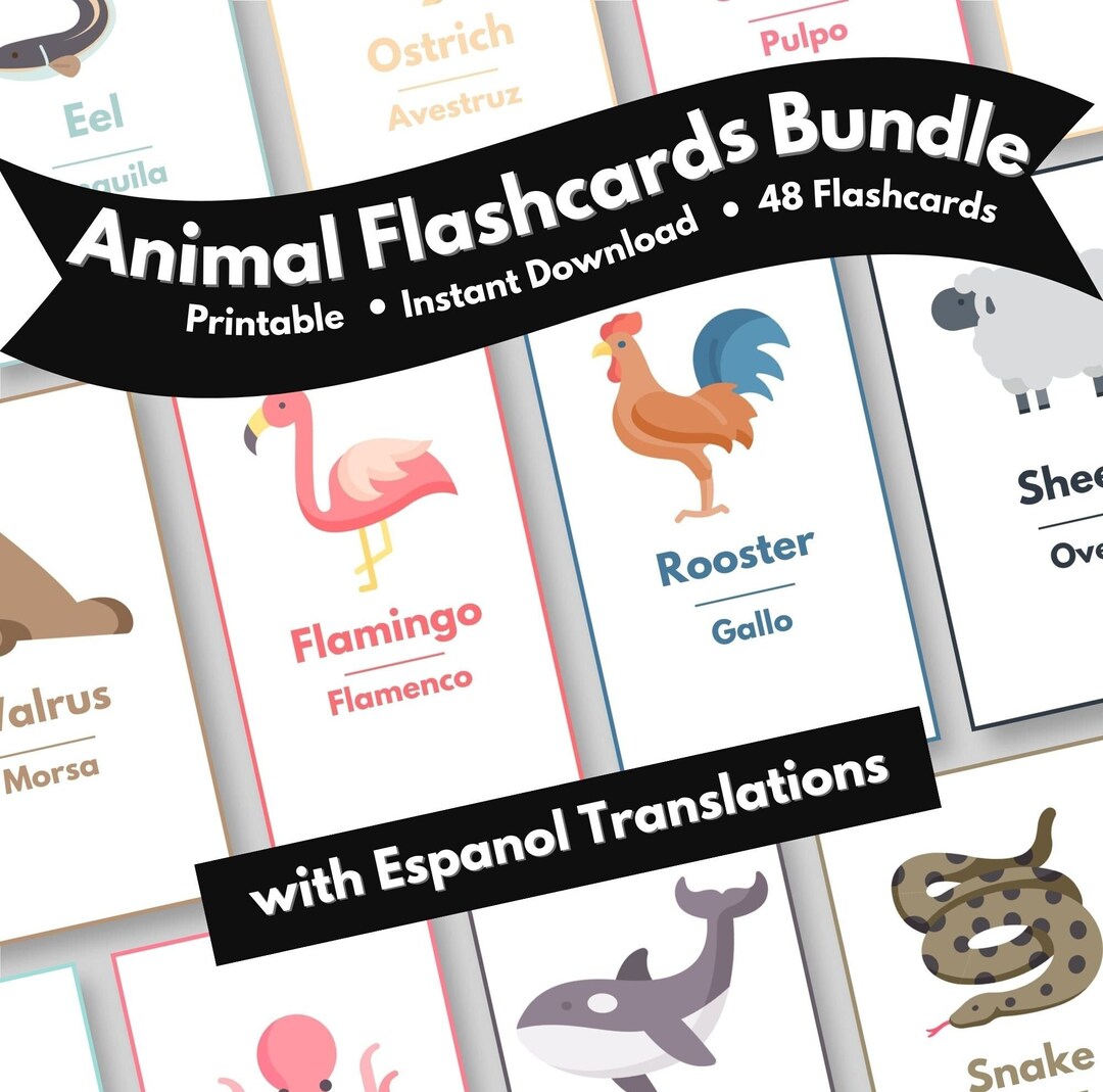 Learn Animals Animal Flashcards Animated Printable Flashcards ...