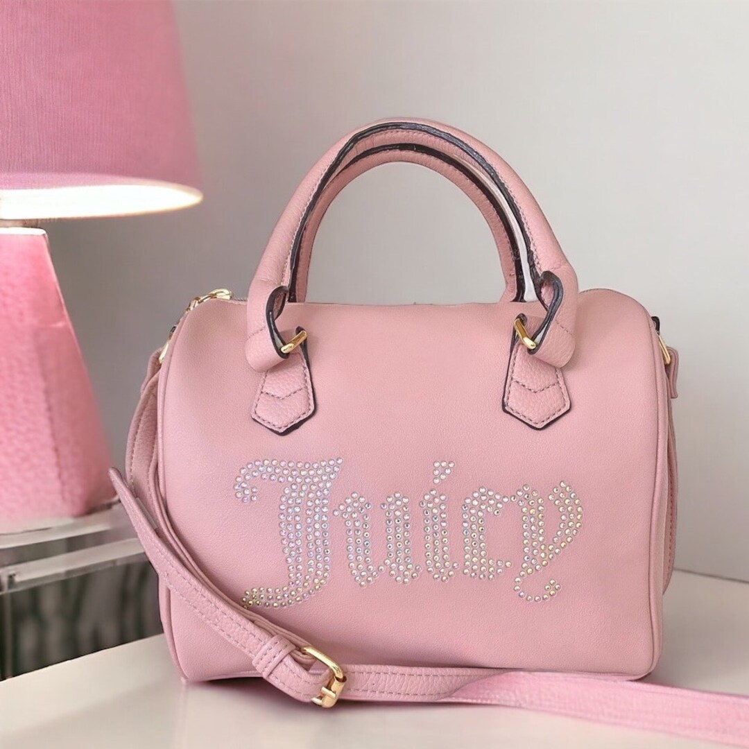Juicy Couture Pink With Iridescent Rhinestone Satchel Bag - Etsy