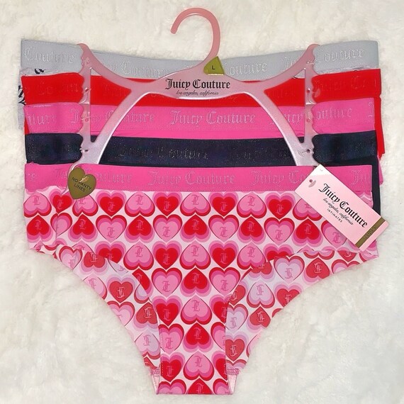 Juicy Couture Underwear No Show Bikini Panty Set 5 Panties Size Large New Etsy UK