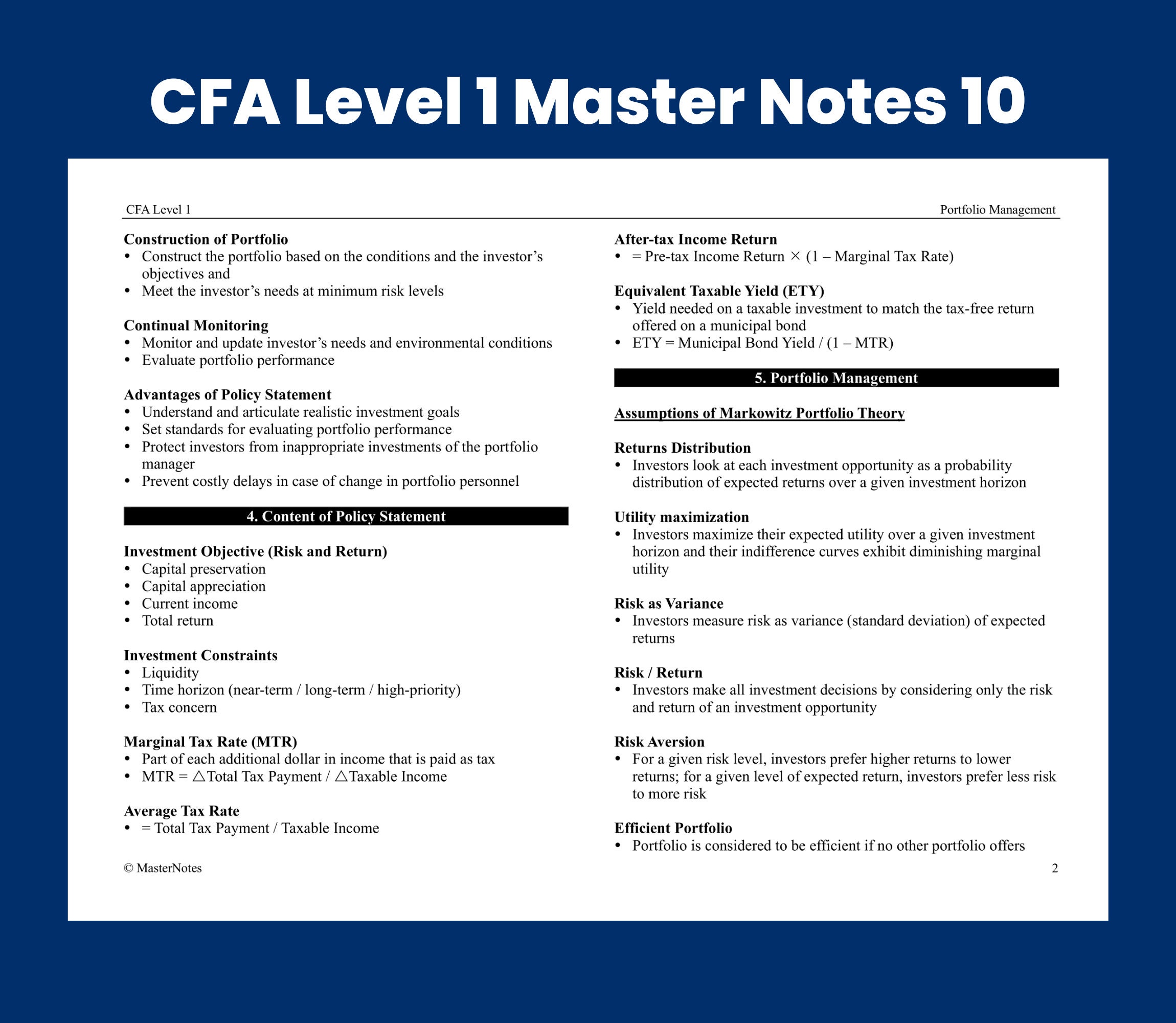 CFA Portfolio Management CFA Level 1 Exam 2023 Chartered Financial ...