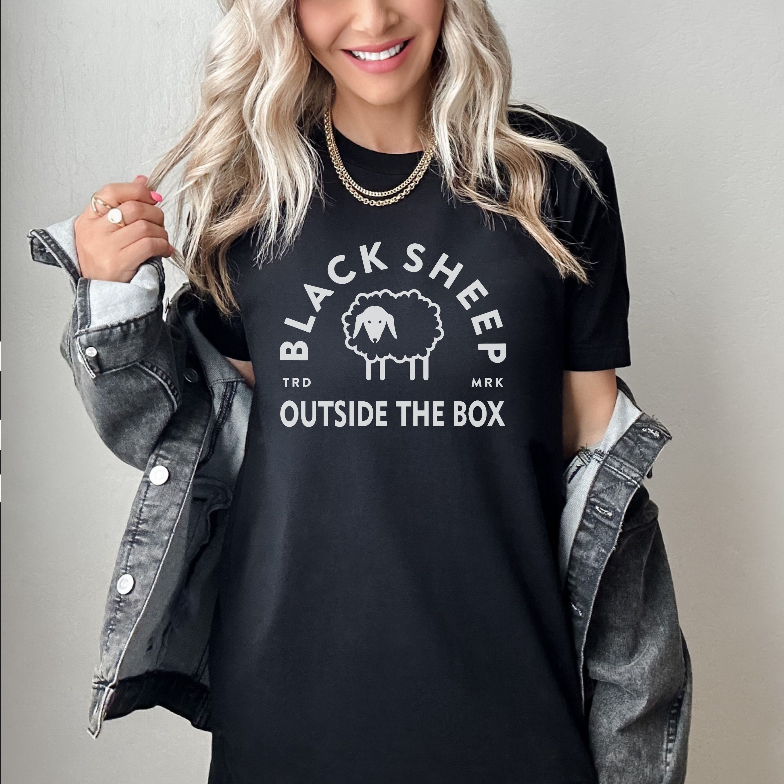 Black Sheep Outside the Box, Fun Tshirt, Unique Gifts, Black Sheep of ...