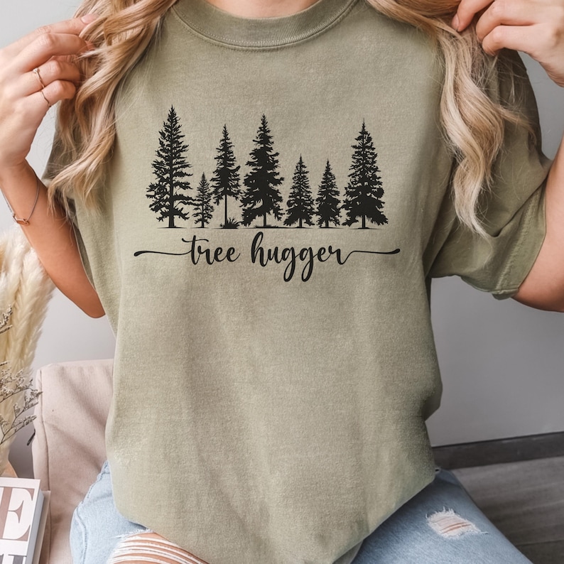 Tree Hugger Pine Trees T-shirt, Granola Girl Clothes Gift, Gift for ...