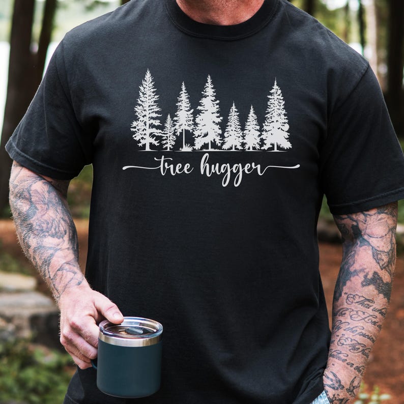 Tree Hugger Pine Trees T-shirt, Granola Girl Clothes Gift, Gift for ...