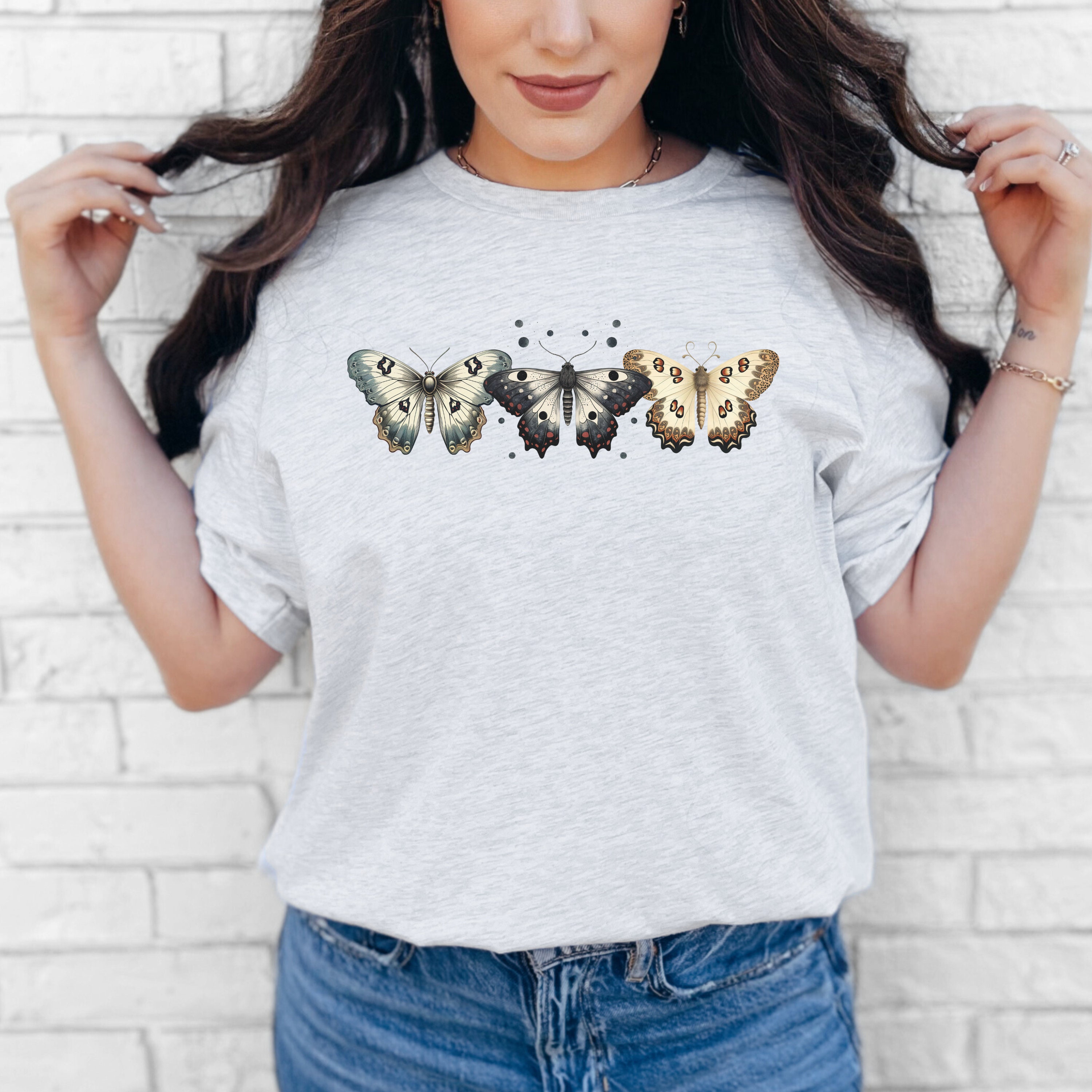Whimsigoth Vintage Aesthetic Moth T-shirt, Whimsical Darkcore Bella and ...