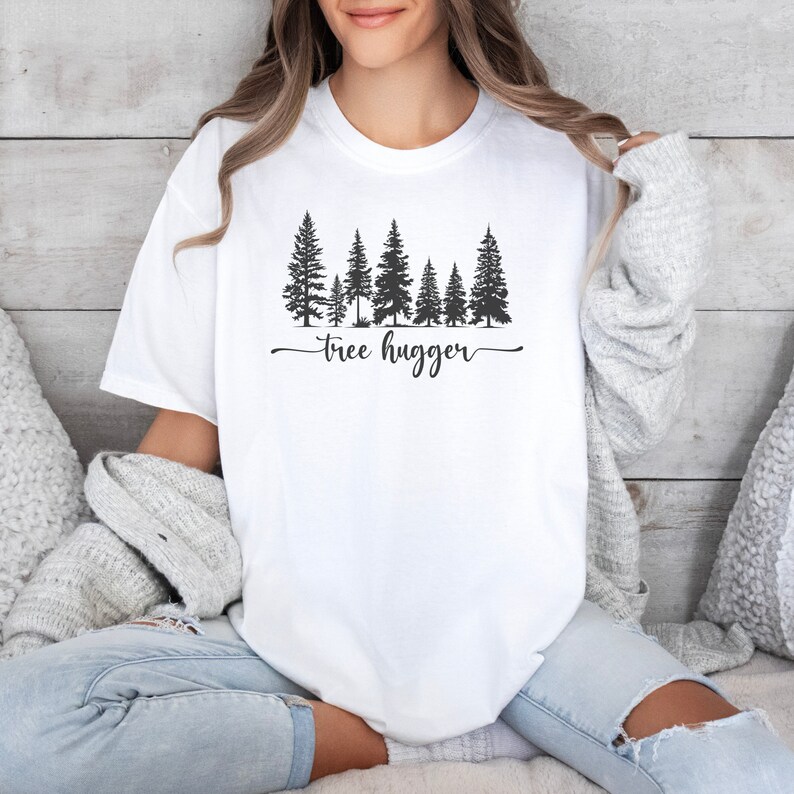 Tree Hugger Pine Trees T-shirt, Granola Girl Clothes Gift, Gift for ...