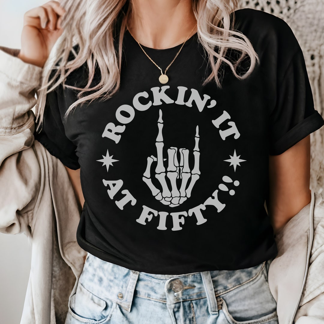 Rockin It at Fifty T-shirt, 50th Birthday Party Shirt, Birthday Gift ...