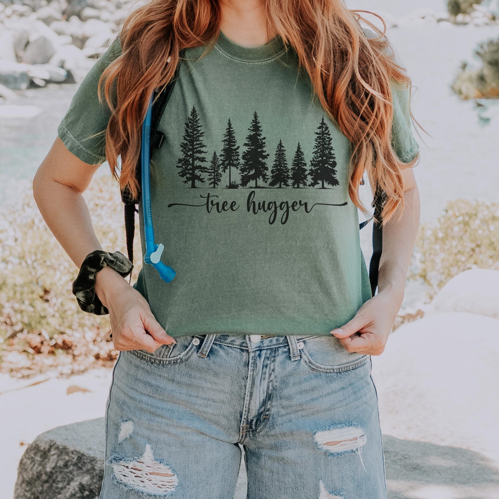 Tree Hugger Pine Trees T-shirt, Granola Girl Clothes Gift, Gift for ...
