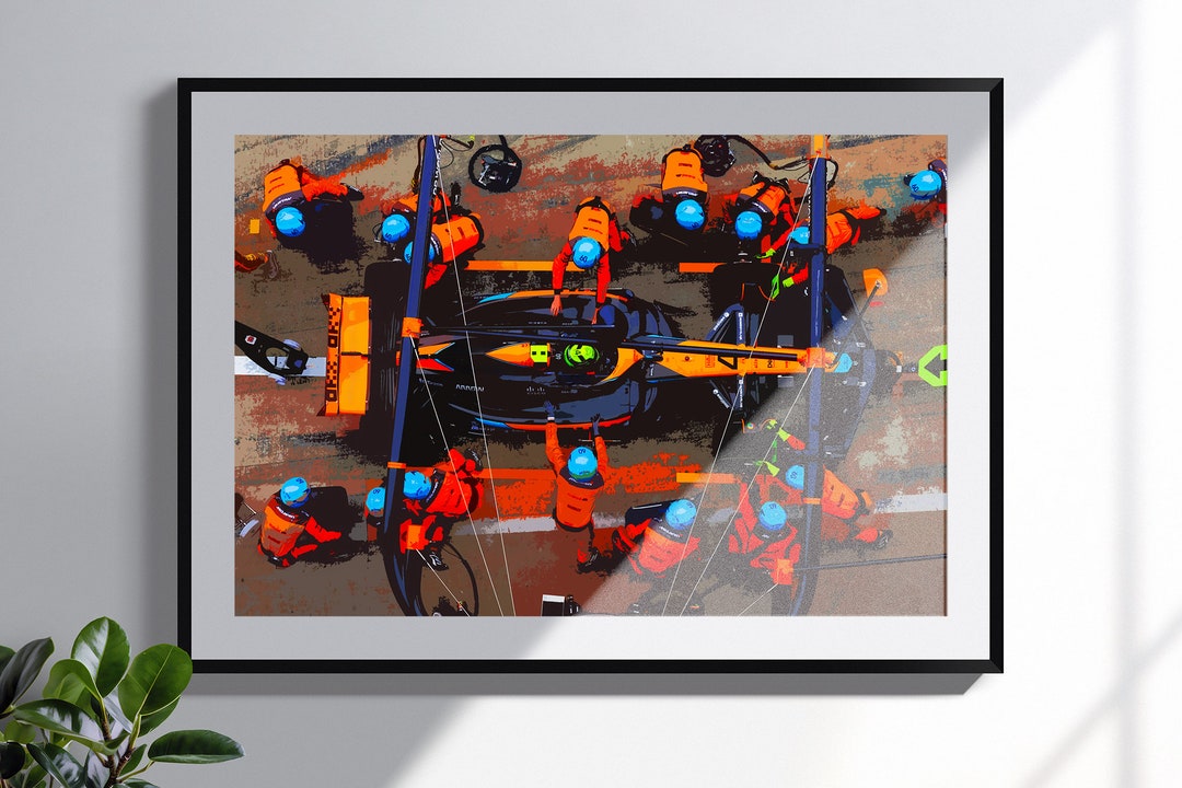 Papaya Orange Pit Stop Digital Poster - Etsy