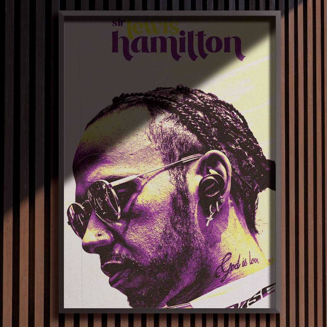 Sir Lewis Hamilton 44 Digital Poster - Etsy